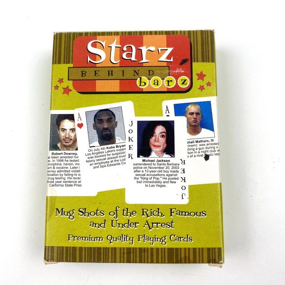 Other | Starz Behind Barz Playing Cards Deck Mug Shots | Poshmark